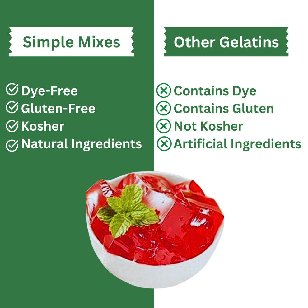 Simple Mixes Natural Dye-Free, Gluten-Free Gelatin Mix - Variety - Str